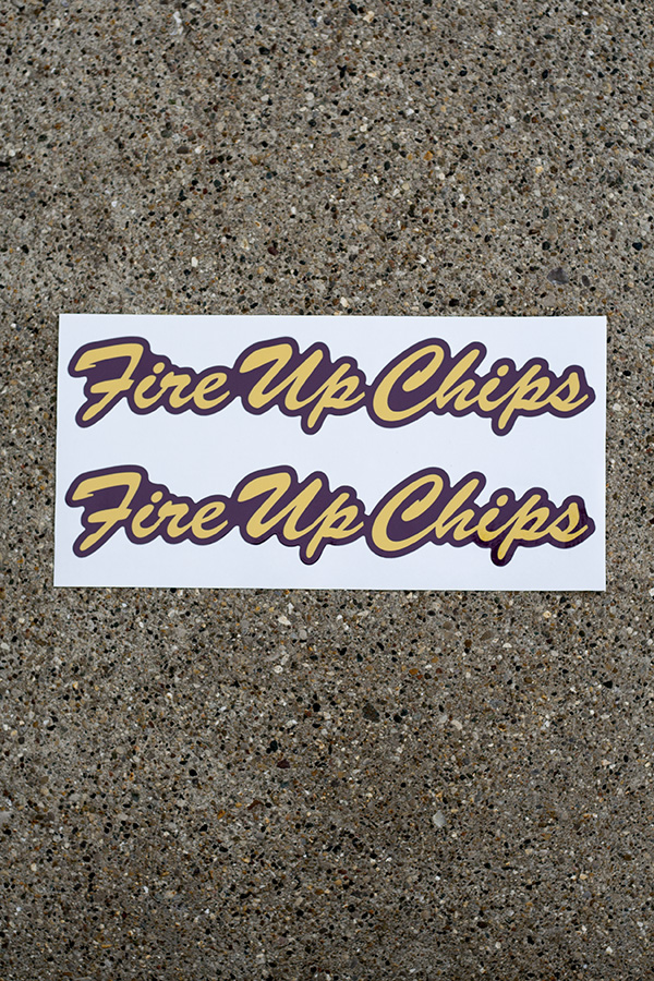 Large 11.5X2" Script Fire Up Chips Decal - Waterproof & Scratch Proof ...