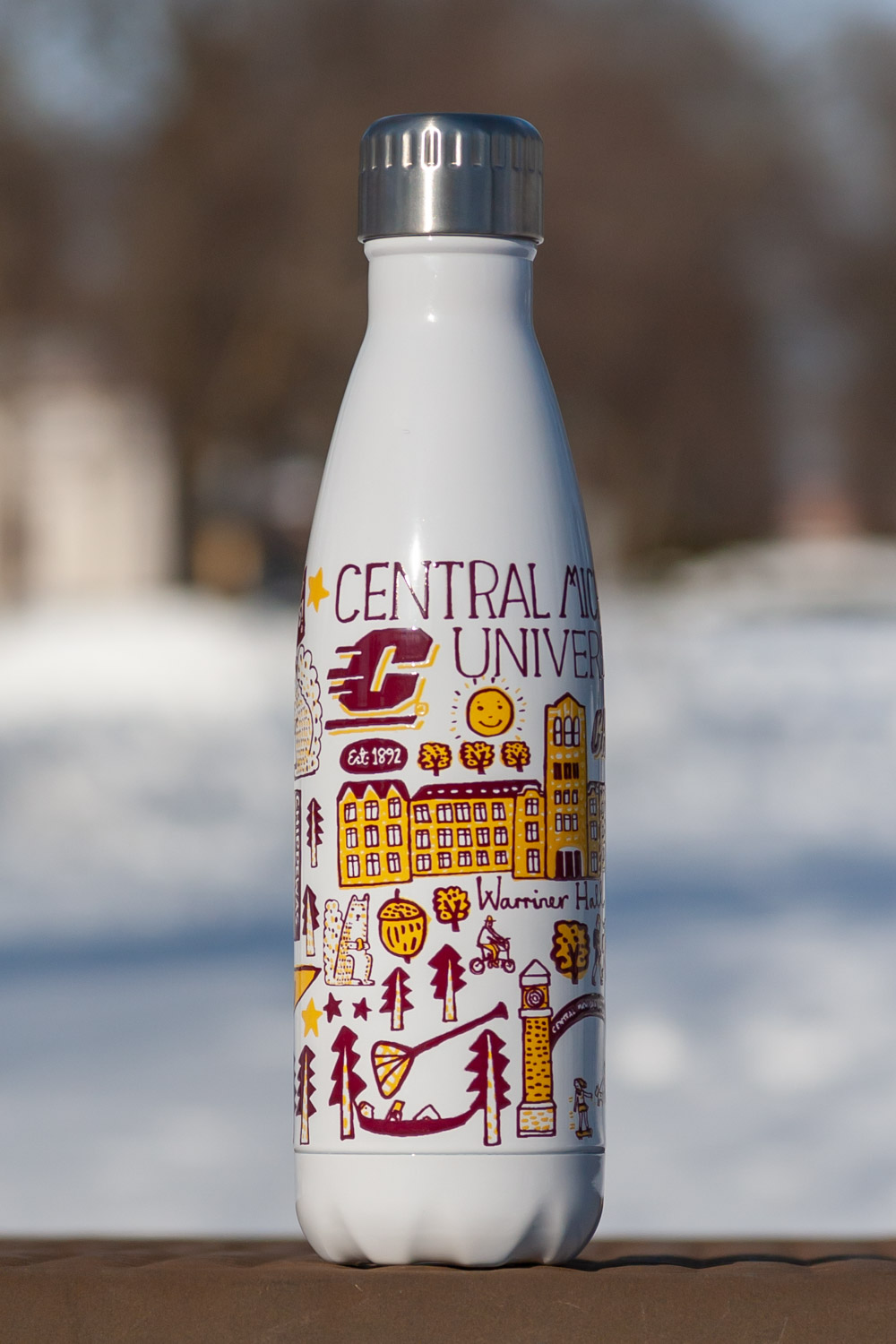 Julia Gash CMU 17oz Stainless Steel Bottle | The CMU Bookstore