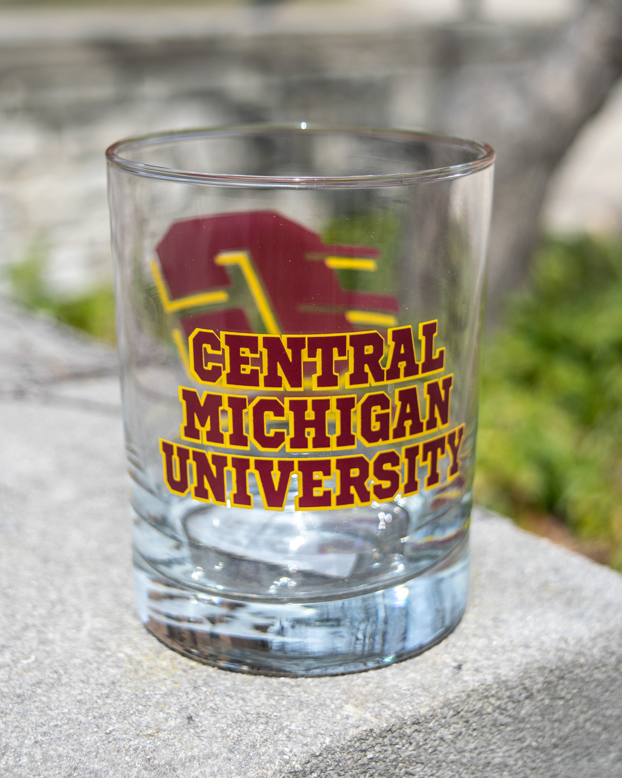 Flying C Central Michigan University Rocks Glass | The CMU Bookstore