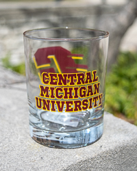 Flying C Central Michigan University Rocks Glass | The CMU Bookstore