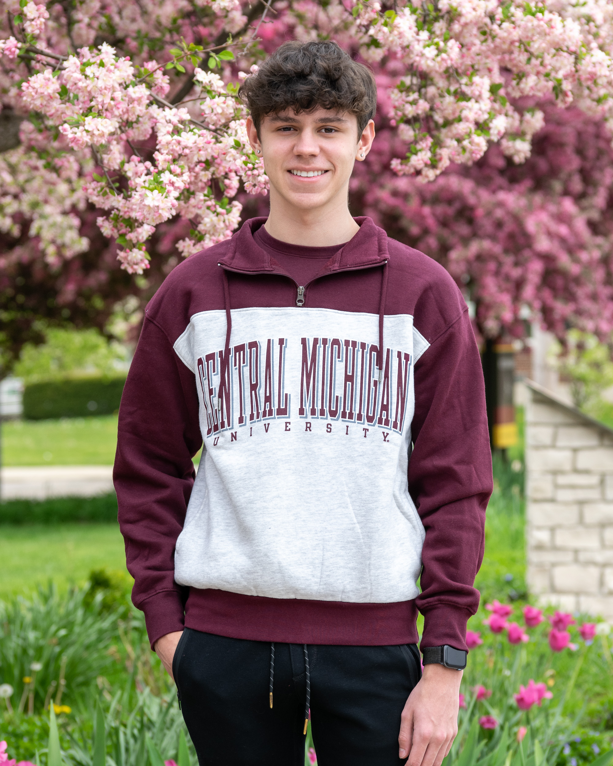 Central Michigan University Maroon & Gray Color Block Zip | The CMU ...