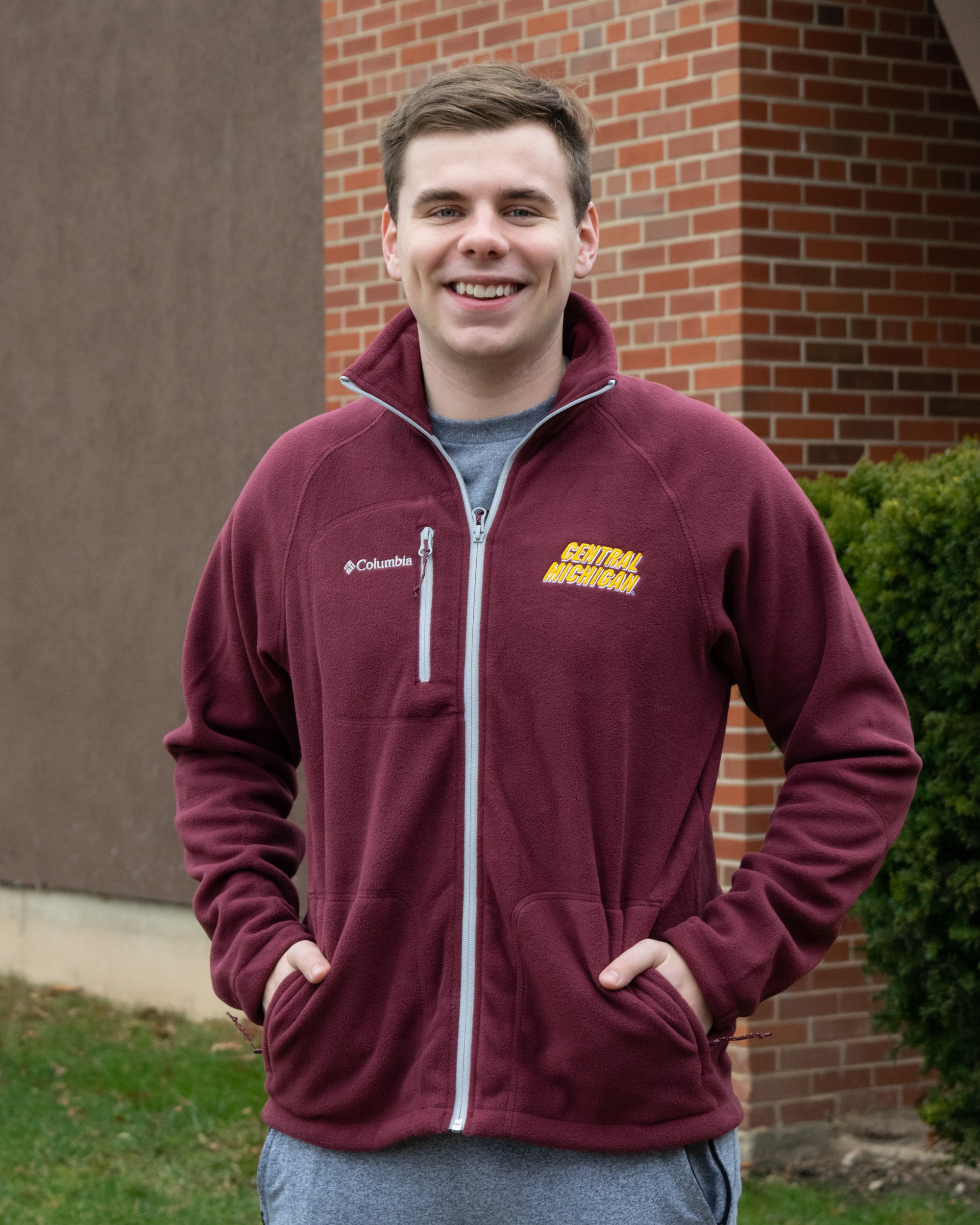 Central Michigan Maroon Full Zip Fleece Jacket | The CMU Bookstore